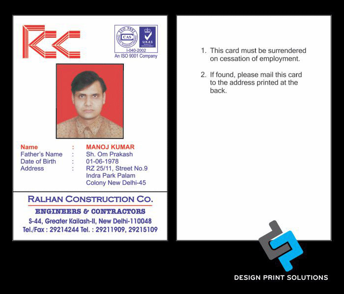 Identity Cards Design and Printing Services Company in Delhi, ID Card ...